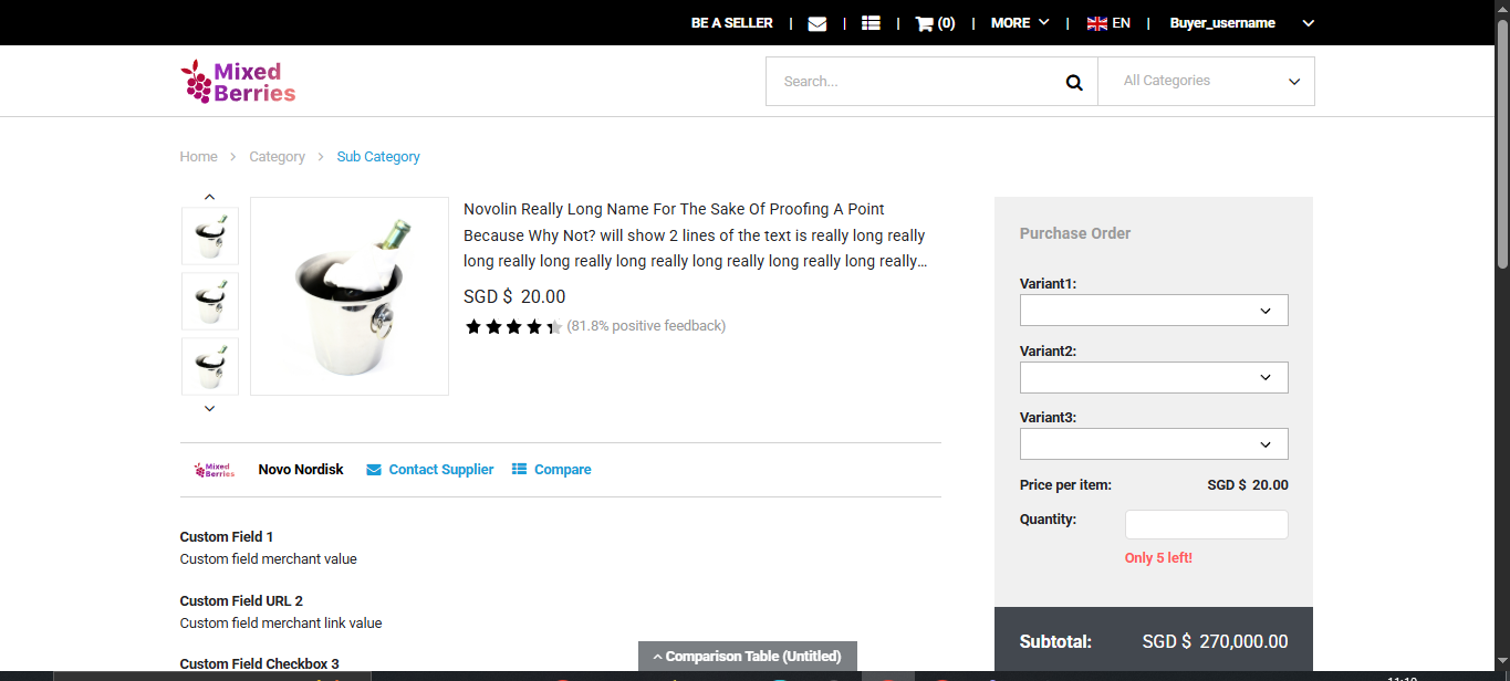 Item details (Retail goods) – Arcadier